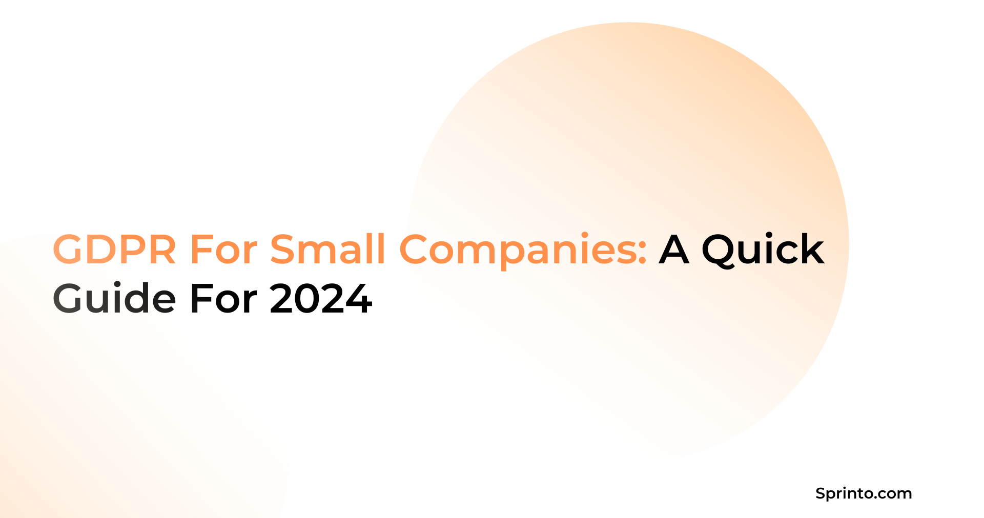 GDPR For Small Companies: A Quick Guide For 2024
