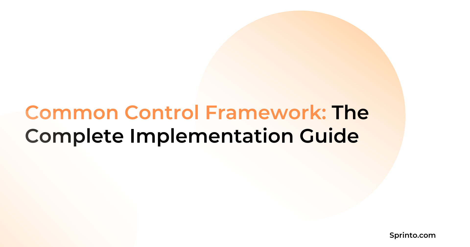 What is Common Control Framework ( CCF ) ?