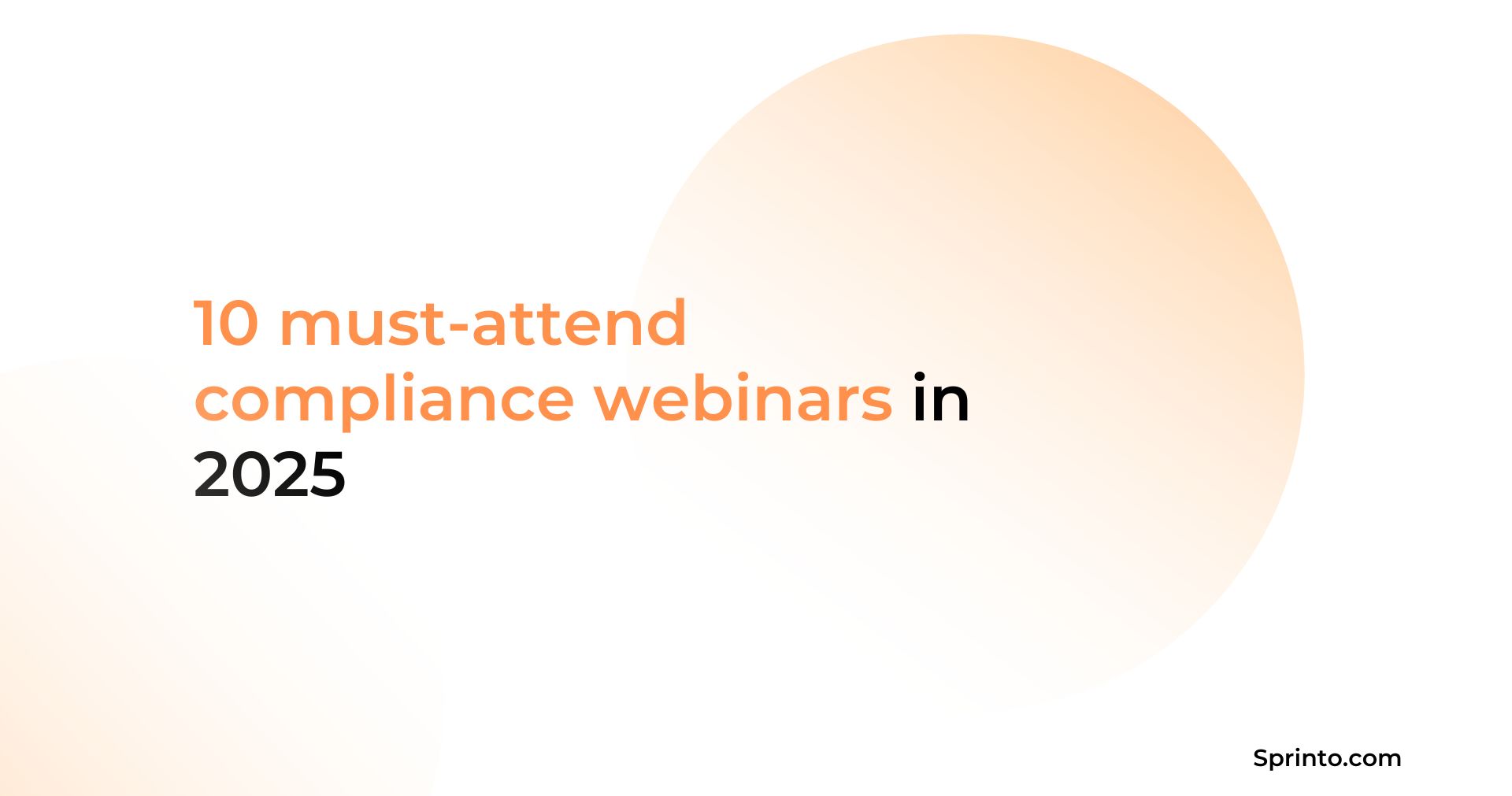 List of Compliance webinars in 2025